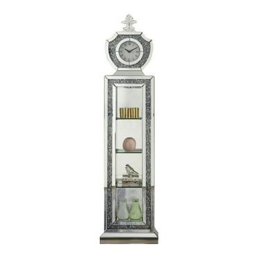 Bowery Hill Wooden Grandfather Clock with Westminster Chime, Battery ...
