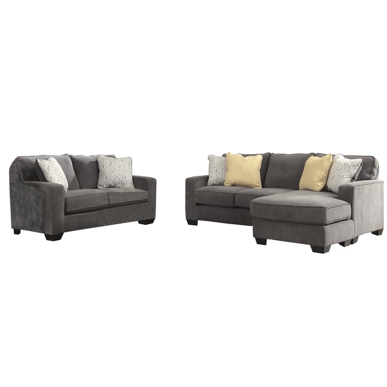 Signature Design By Ashley Hodan Sofa Chaise In Marble | Baci Living Room