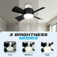 Bell+Howell Socket Breeze Socket Fan Light with Remote, Portable Small ...