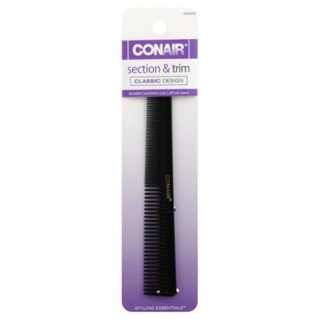 Conair Barber Comb, Classic Design Section & Trim, Black - Walmart.com