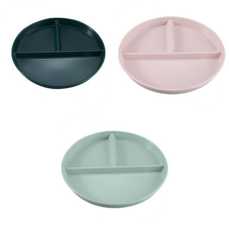 3-Compartment Divided Plates, Reusable, Lightweight For Dinners ...