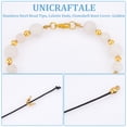 50pcs Golden Bead Tips Stainless Steel Calotte Ends Open Clamshell Knot ...