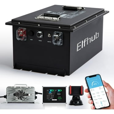 PASHBULL 48V 105Ah Golf Cart Lithium Battery, 250A BMS, APP Monitor ...