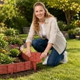Garden Edging Fence, 5pc Plastic Landscaping Borders Decorative ...