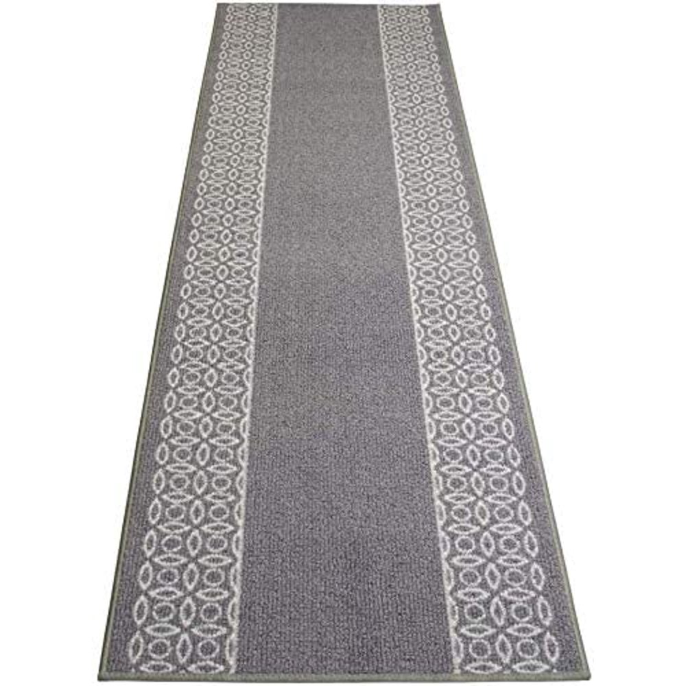 Custom Size Runner Rug Berber Chain Border Grey Design Rug Runner 26 ...