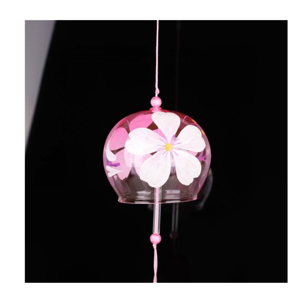 Zhongxinda Japan Style Handpaint Sakura Glass Wind Chimes Wind Bells ...