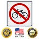 No Bikes Sign, No Bike Symbol Sign, - Walmart.com