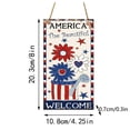 4th of July Door Sign; Independence Day Welcome Wooden Plate; Red White ...