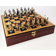 Pirates Vs Royal Navy Pirate Chess Set W Gloss Cherry Color Storage ...
