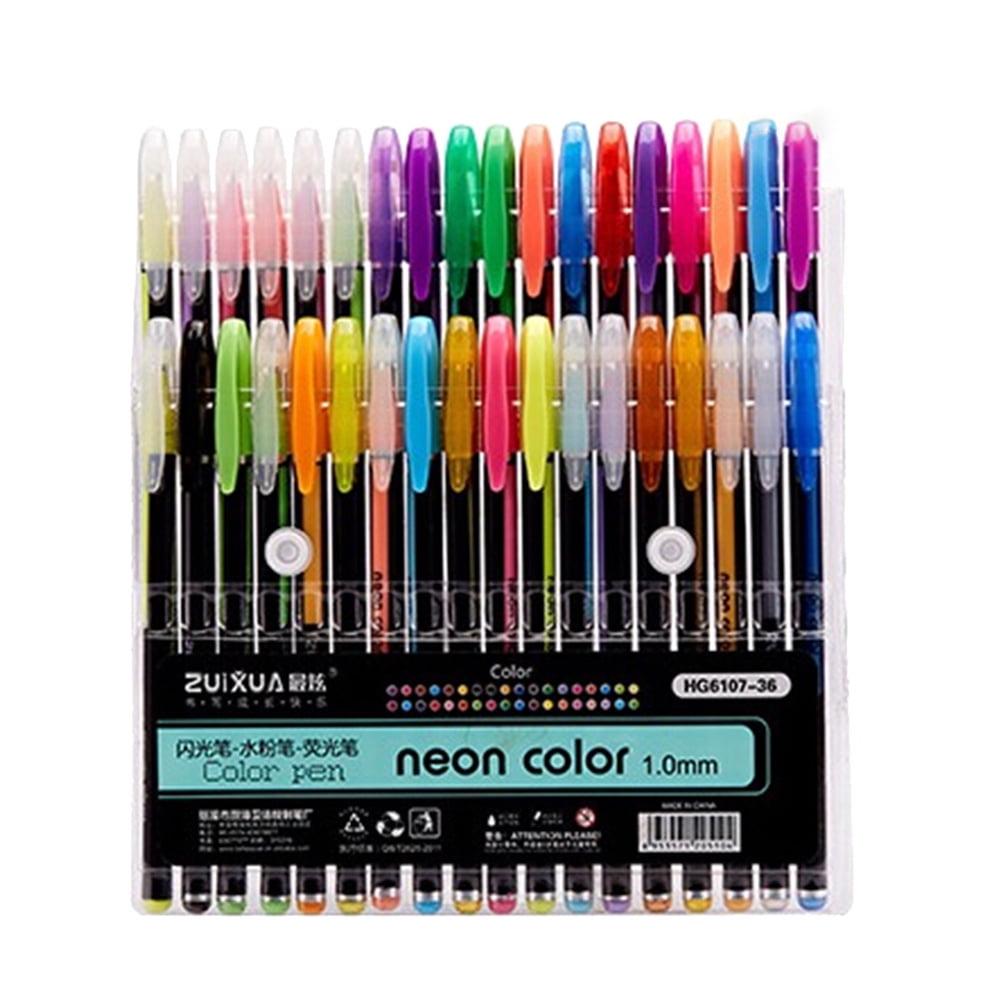 Hesroicy Glitter Fluorescent Highlighter Pens - Colorful Drawing Marker ...