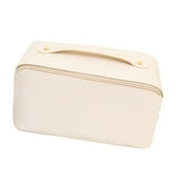 Hesroicy Makeup Bag High Capacity Portable Handle Double Smooth Zippers ...