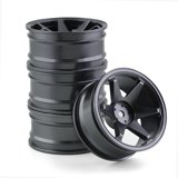 4 Pieces RC Car Metal Wheel Hub Rim 5.2cm 1:10 Scale RC Touring Black ...