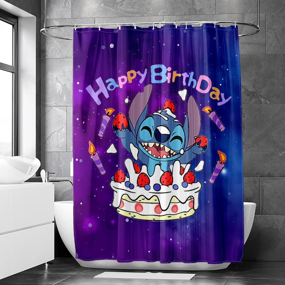 Lilo And Stitch Cartoon Anime Aesthetics Cartoon Stitch Shower Curtain