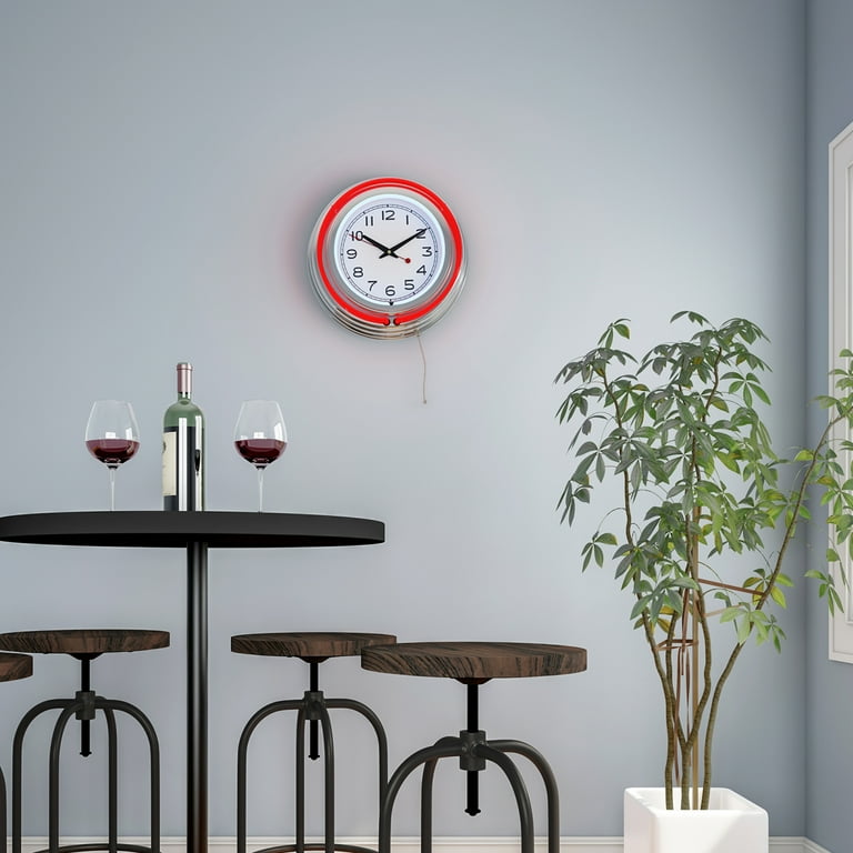 Red Garage Wall Clocks