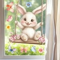 Easter Egg Cute Bunny Tree Sticker Window Glass Electrostatic Sticker ...