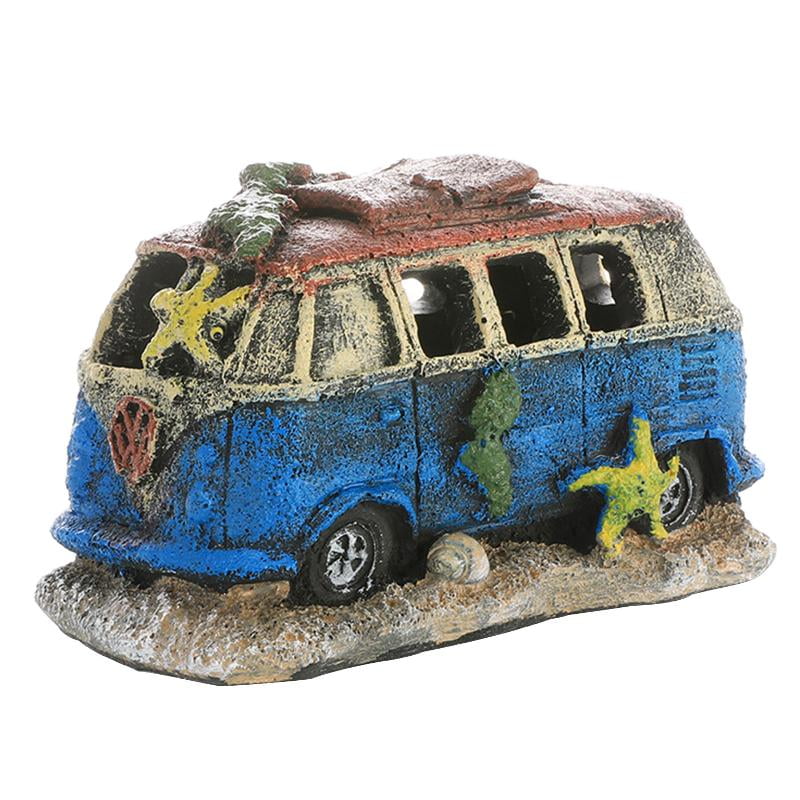 Aquarium Decoration Resin Broken Vehicle Wreck Car Fish Tank Ornament ...