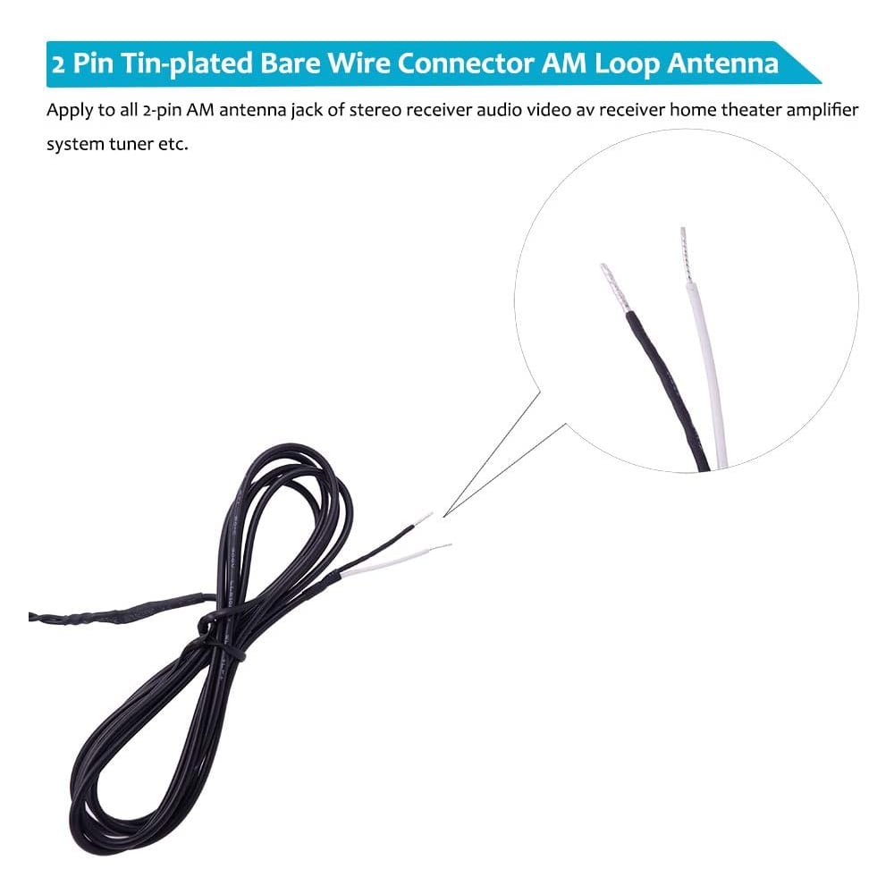 Buy CFX Am Am/Fm Outdoor Signal Receiving Cable, Am Loop Antenna 2-Pin ...
