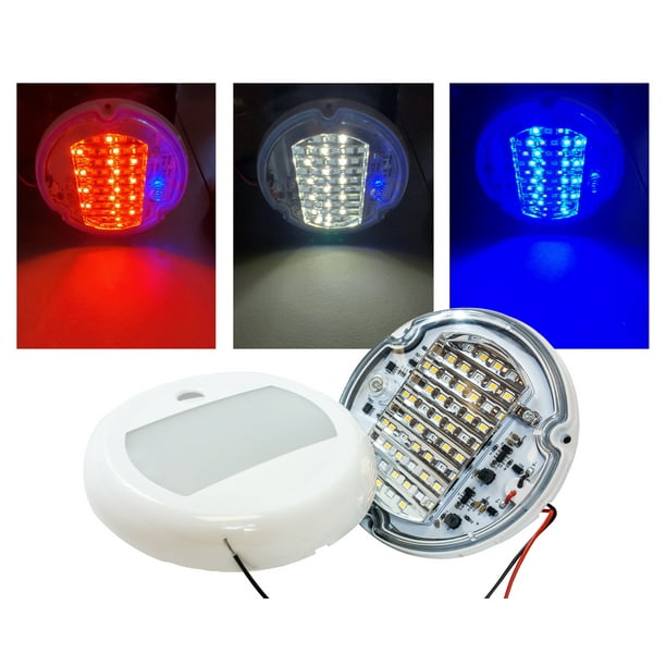 5" Round Red White Blue LED Color Changing Dome Light Touch Sensor ...