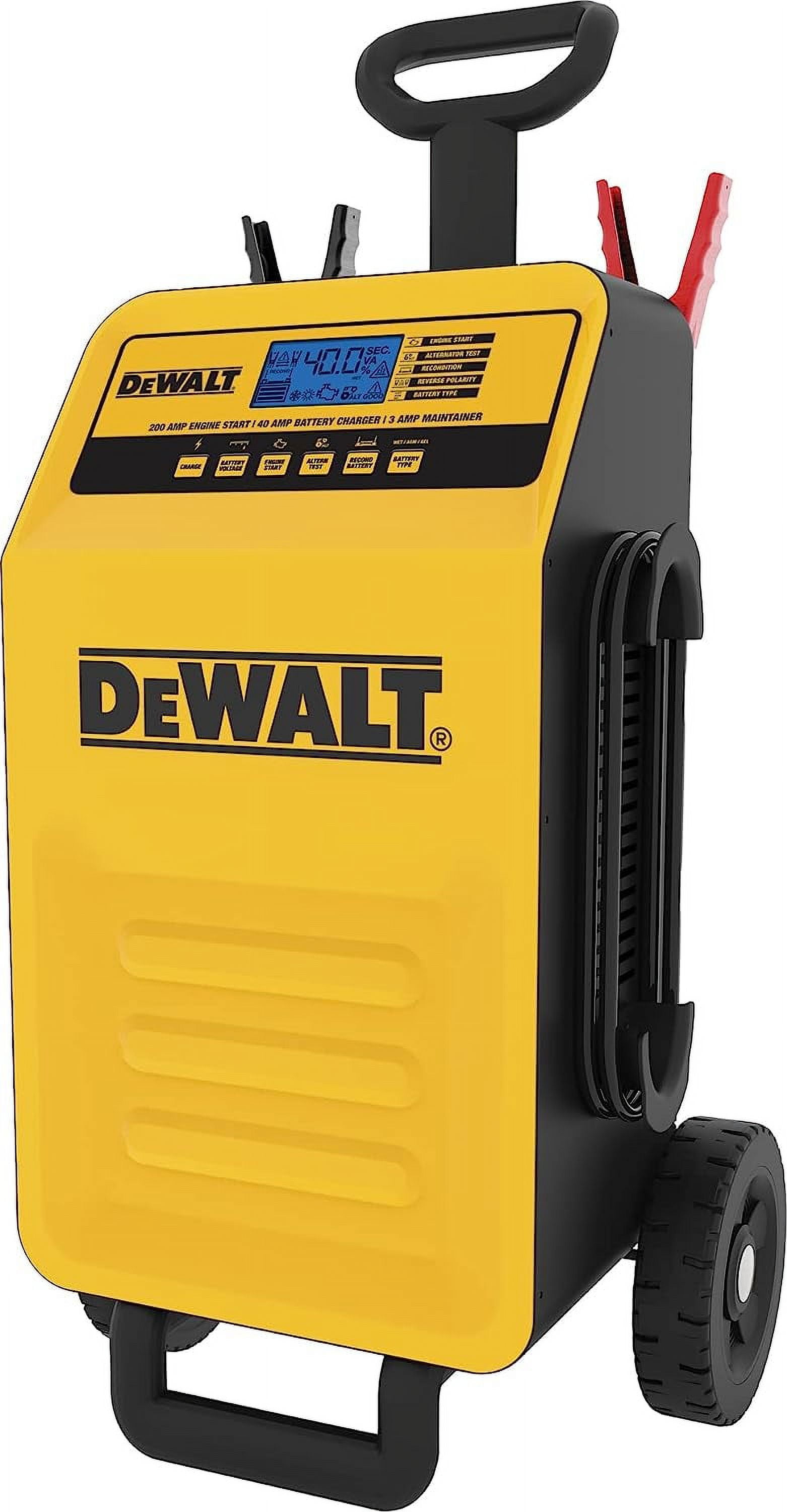 DeWalt DXAE200 Professional Rolling 40 Amp Battery Charger, 3 Amp ...