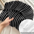 Twin XL Size Fitted Sheet Set - Black White Striped 2 Piece Bedding ...