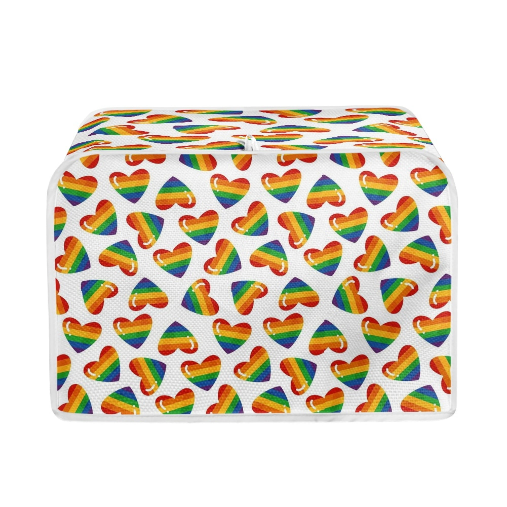 NETILGEN Heart Rainbow Hippie Print Design Toaster Covers with Wide ...