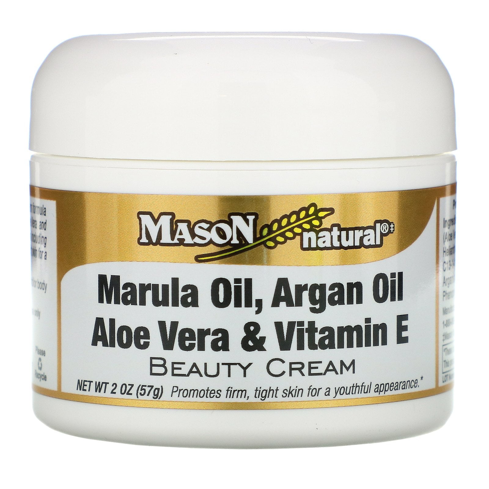 Mason Natural Marula Oil, Argan Oil, Aloe Vera & Vitamin E Beauty Cream ...