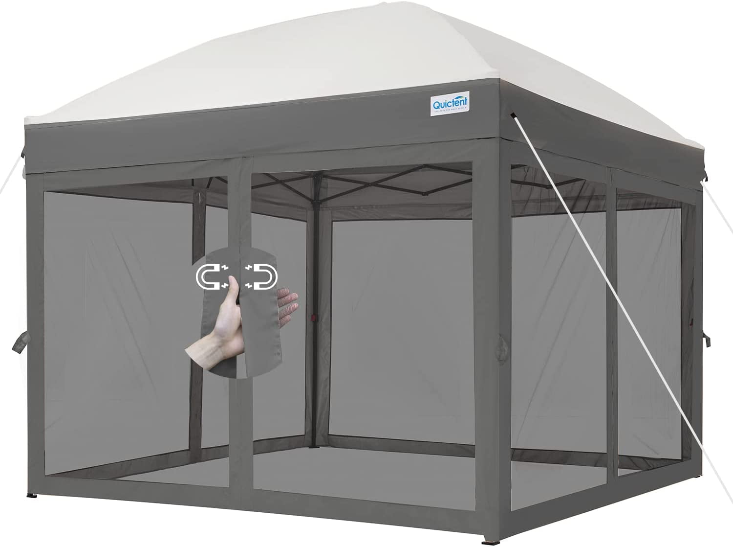 Quictent 8'x8' Pop up Canopy Tent with Netting, One Person Instant ...