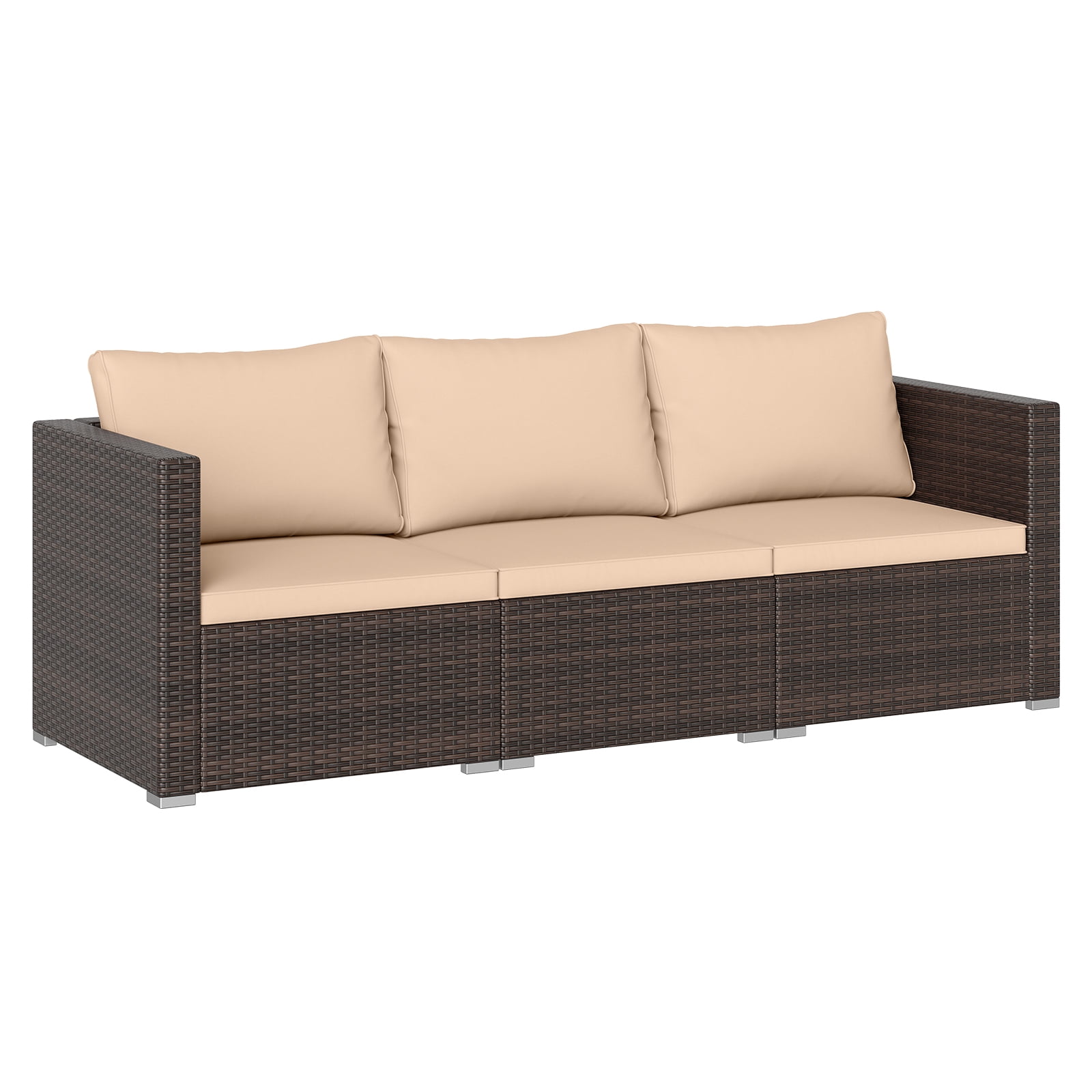 Click here for Gymax 3pcs Patio Sectional Sofa Set W/Right Arm So... prices