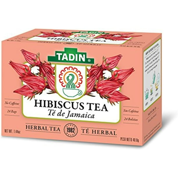 Tadin Hibiscus Herbal Tea, Caffeine Free, 24 Tea Bags Per Box, Pack Of ...