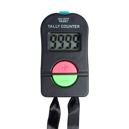 Diconna Black Handheld Lap Counter with Lanyard and Button Cell Manual ...