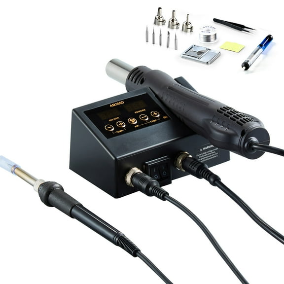 Soldering Station 8858 Portable Digital Hot Air Gun BGA Rework Solder ...