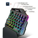UHM One-Hand Gaming Keyboard, USB Wired, 35 Keys, LED Backlit ...