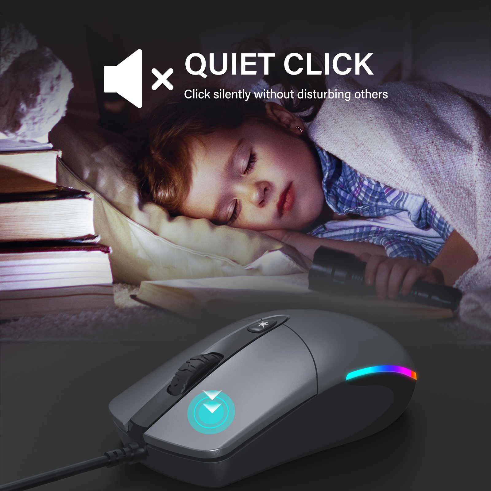 Buy Jelly Comb Wired Mouse, Optical Gaming Mice with Silent Clicking ...