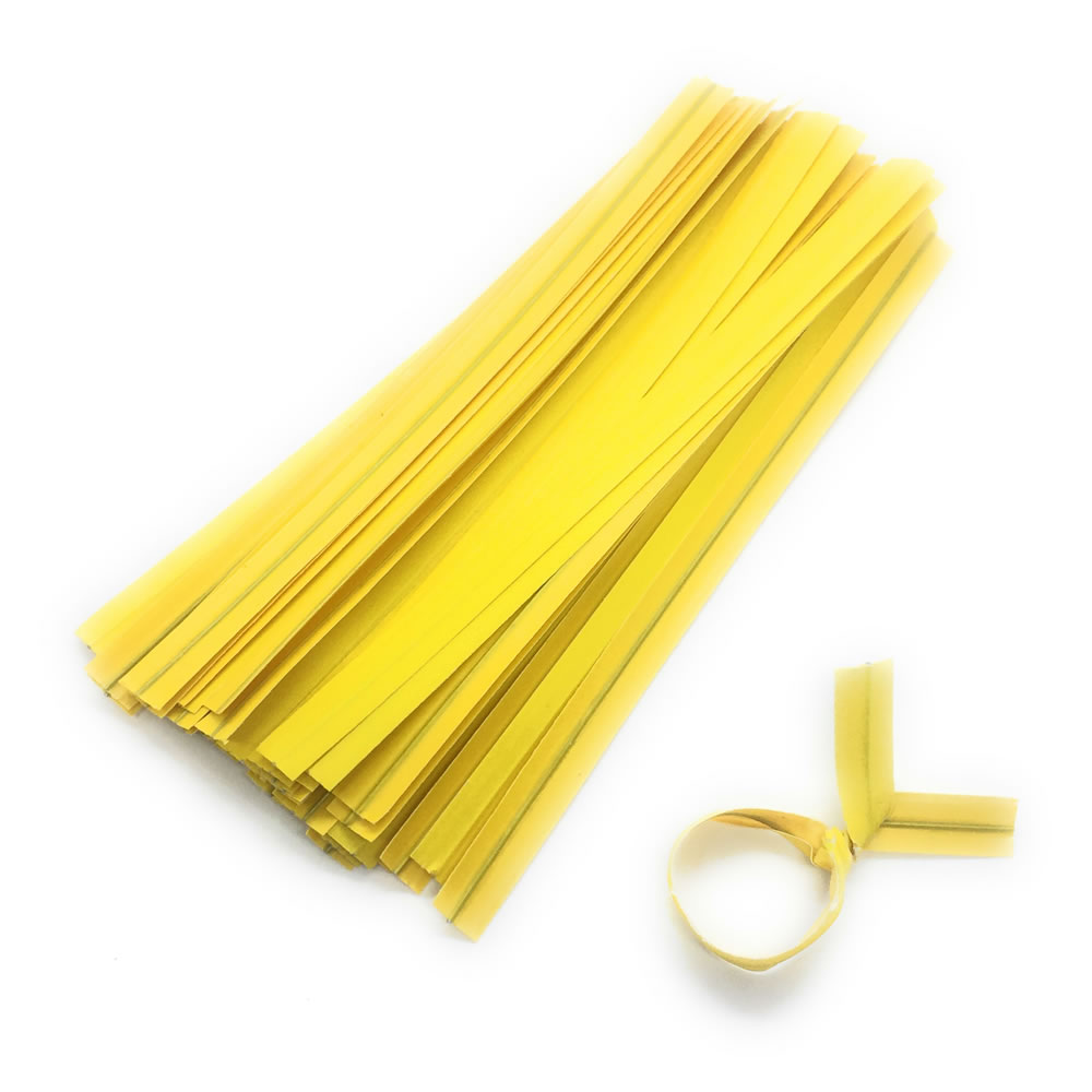 2000pcs Plastic/Paper Coated Yellow 7" x 1/4"(6mm) Twist Ties - Won't ...