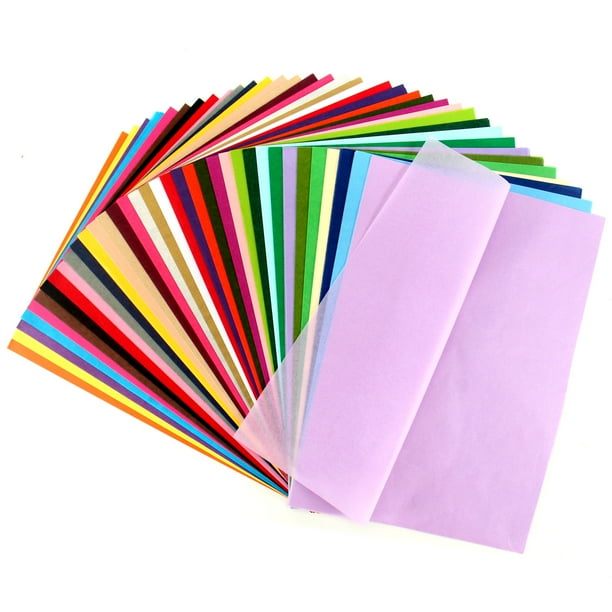 400 Pieces Colorful Tissue Paper Pack for DIY Projects - 36 Colors ...