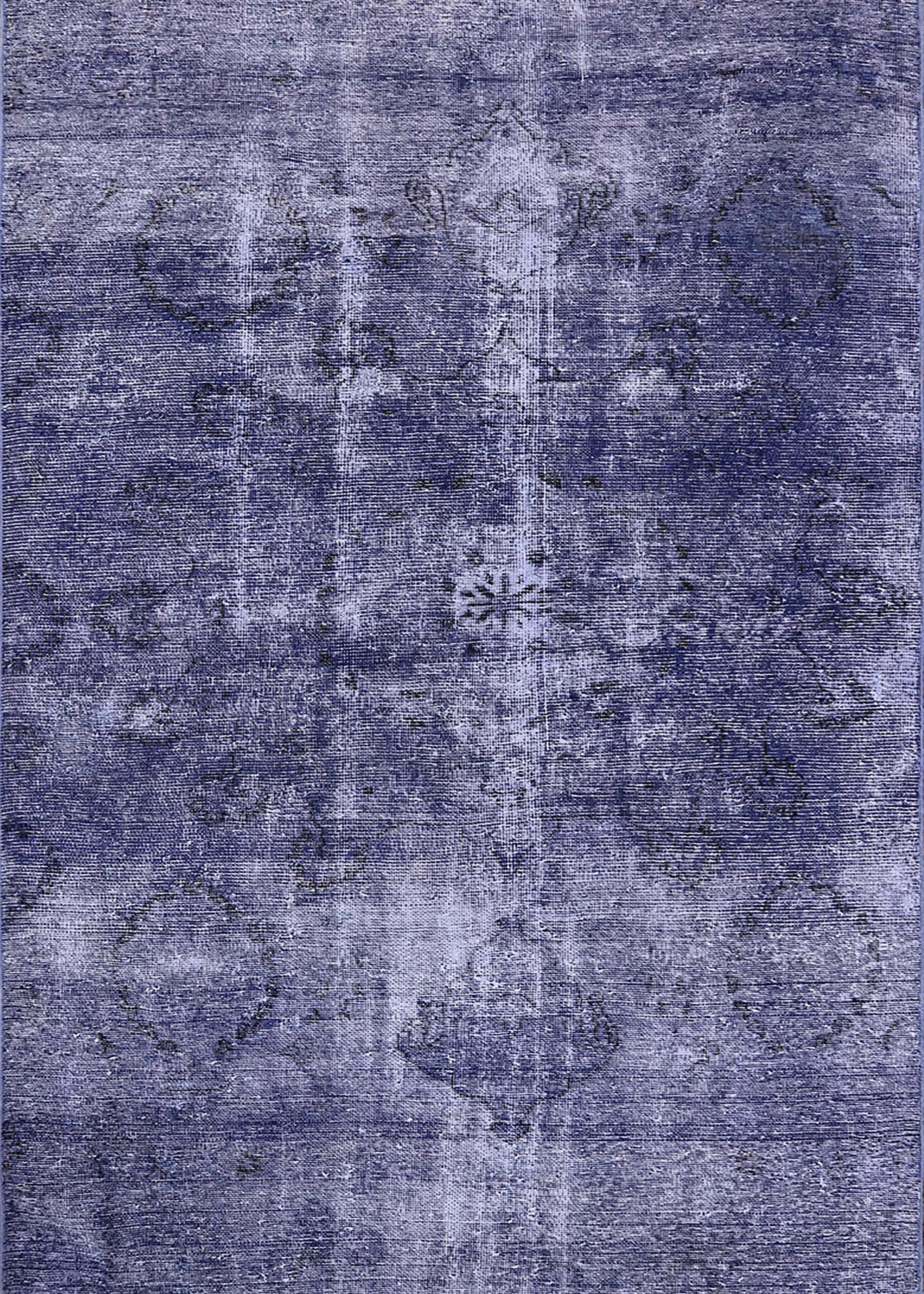 Ahgly Company Indoor Rectangle Mid-Century Modern Purple Oriental Area ...