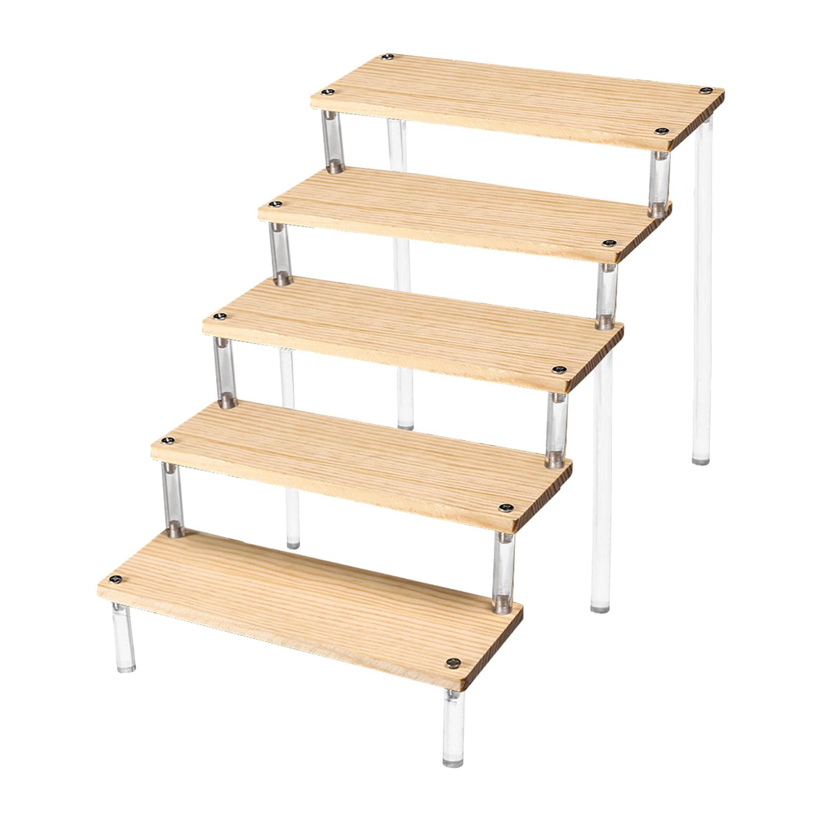 Acrylic Display Stand Retail Riser Display Shelves for Figure , 5 Tiers ...