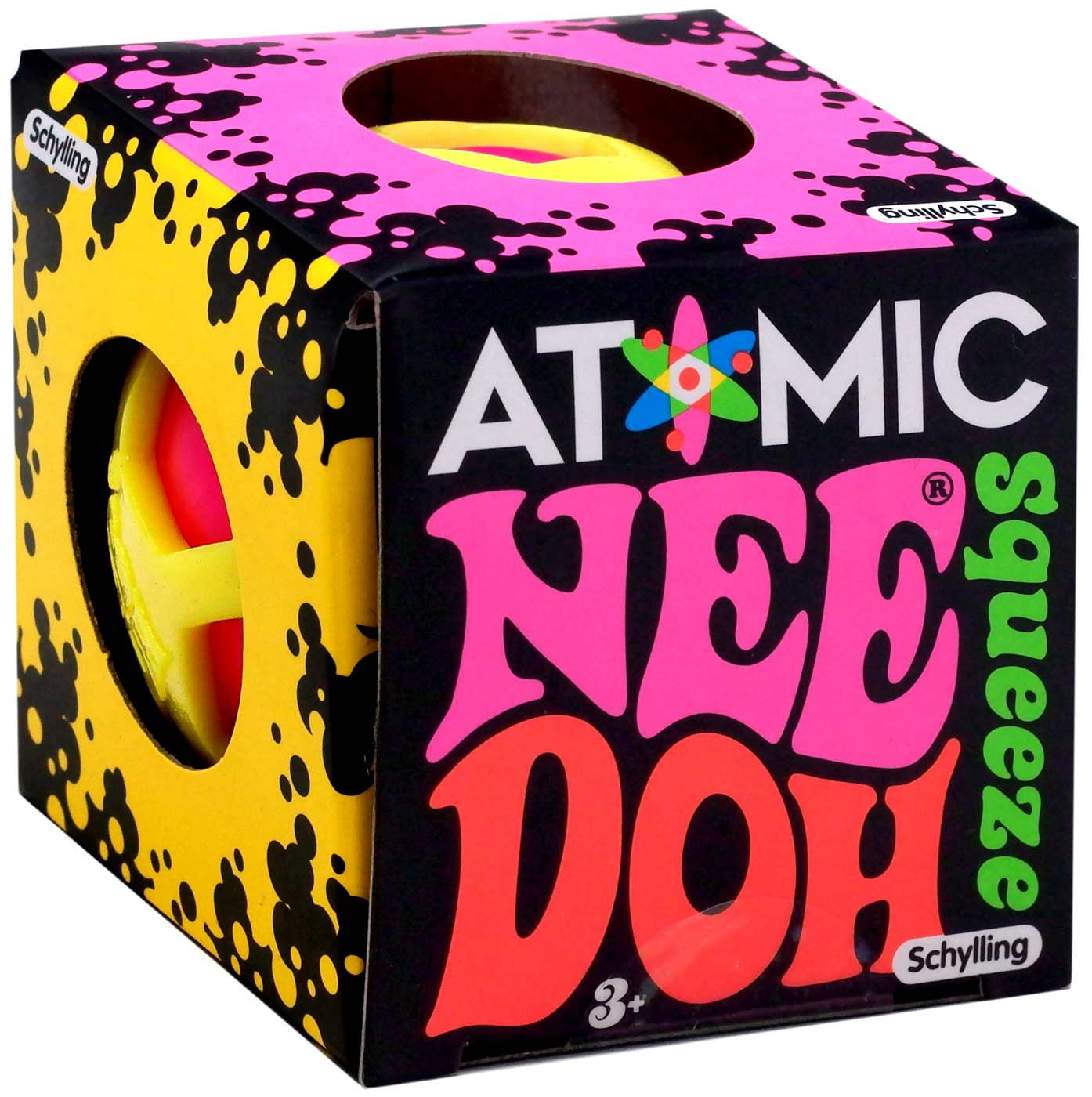NeeDoh Atomic Pink & Yellow Small Stress Ball - Walmart.com