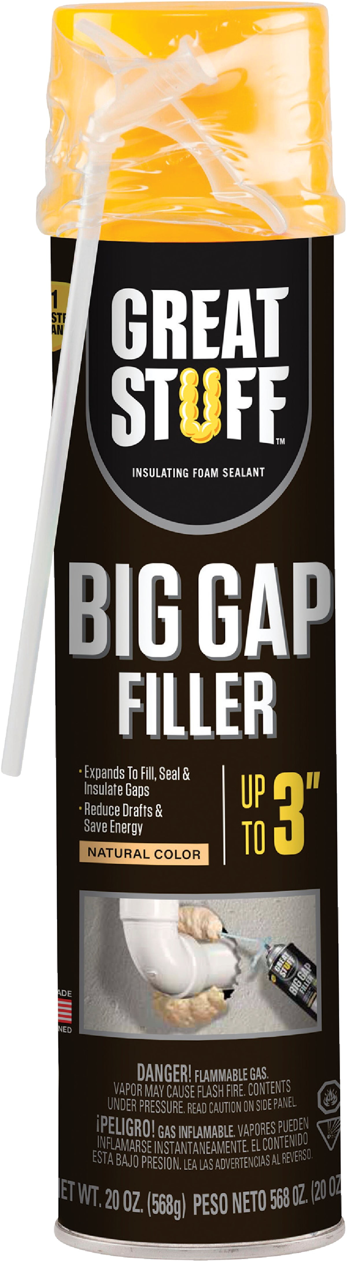 DuPont Great Stuff Big Gap Filler Insulating Foam Sealant 20 Oz., Cream ...