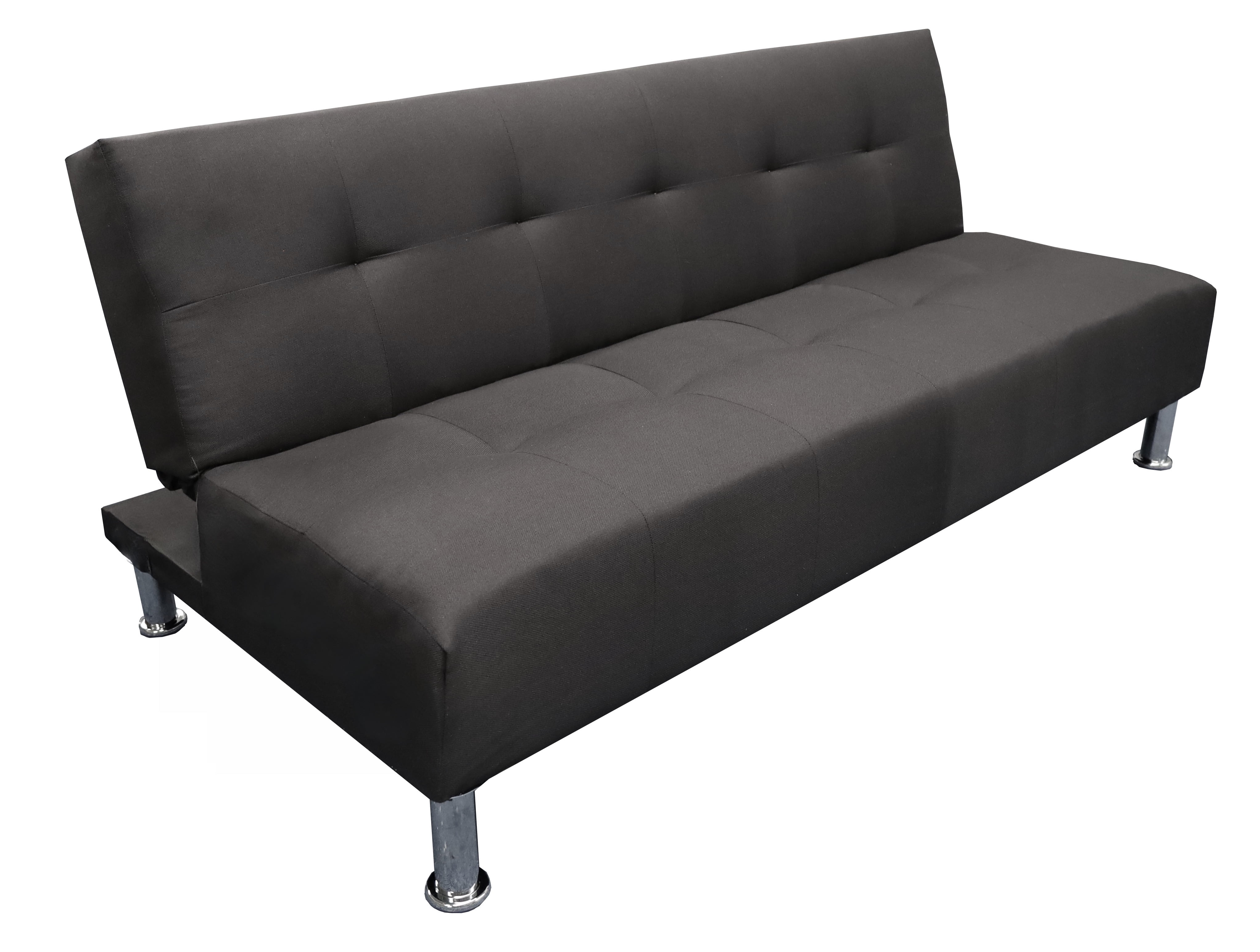 Sofá Cama Reclinable EL BAZAR STORE Vegas Lino Negro Moderno abotonado 3 Posiciones | Walmart en ...