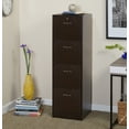Wilson Locking Office Storage 4 Drawer Vertical Wood Filing Cabinet, Assembled, Espresso ...