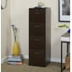 Wilson 4 Drawer Vertical Wood Lockable Filing Cabinet, Espresso - Walmart.com