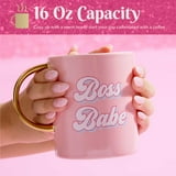 Paris Hilton "Boss Babe" 16oz Ceramic Coffee Mug and Electric Milk ...