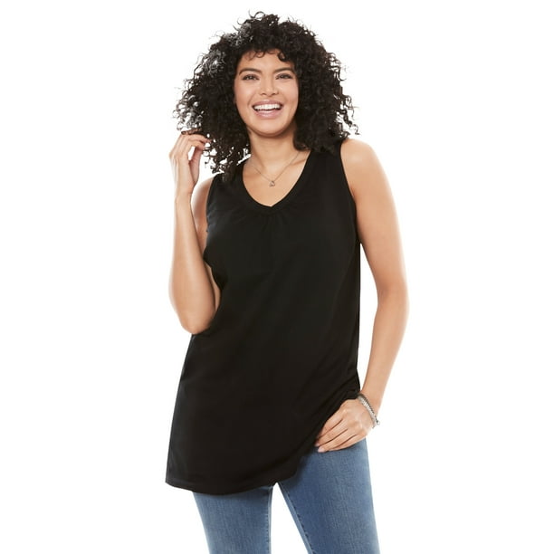 Woman Within Woman Within Womens Plus Size Perfect Sleeveless