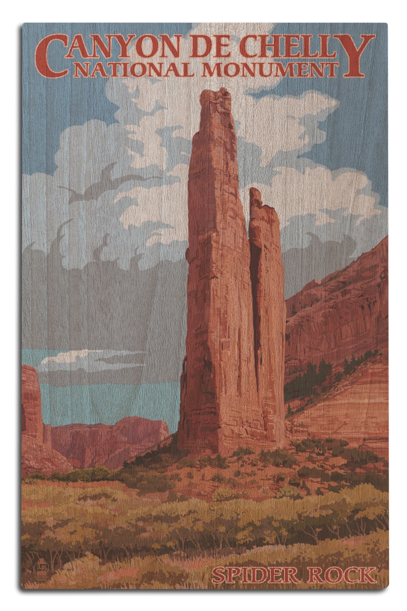 Canyon de Chelly National Monument, Arizona, Spider Rock Birch Wood ...