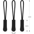 20PCS Upgraded Non-Slip Zipper Pull Handle, Black Zipper Tab Tags for ...