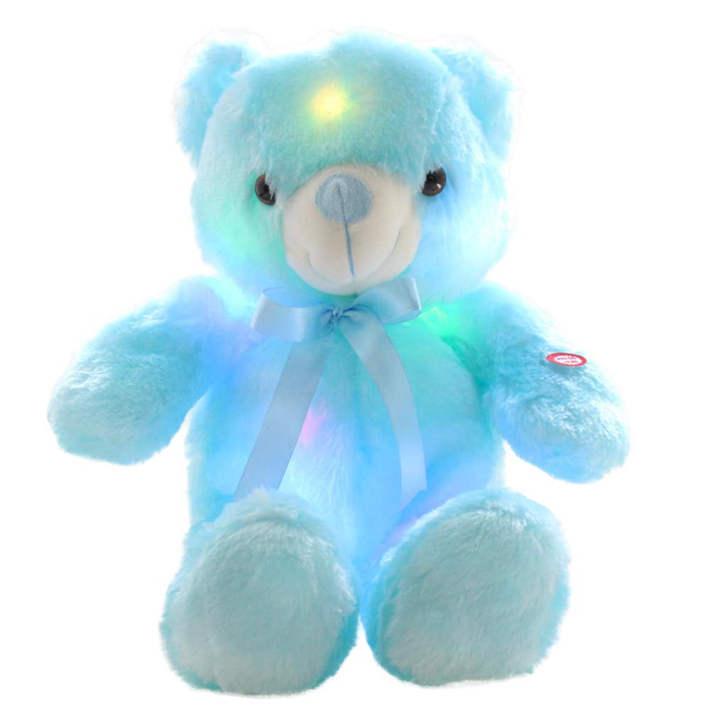 Aunavey Light Up Bear LED Bear Stuffed Animals with Bowtie Glow Bear ...