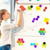 MORCART 30PCS Hexagon Refrigerator Magnets Colorful Fridge Magnets Cute ...