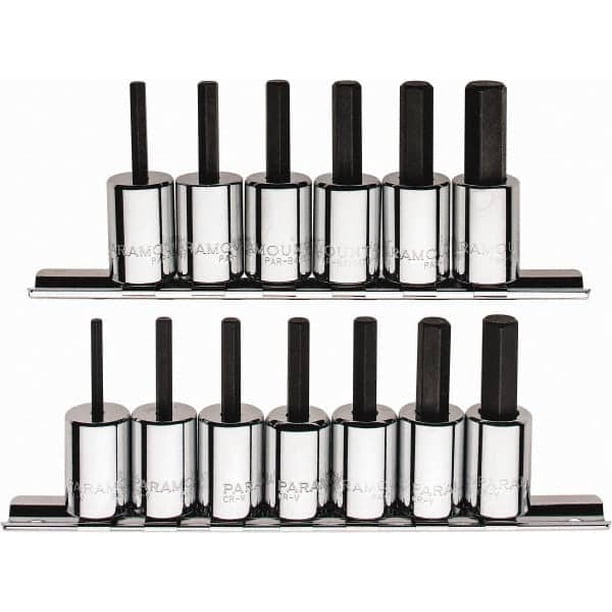 Paramount 13 Piece 3/8" Drive Inch/Metric Hex Bit Socket Set 1/8 to 3/8 ...