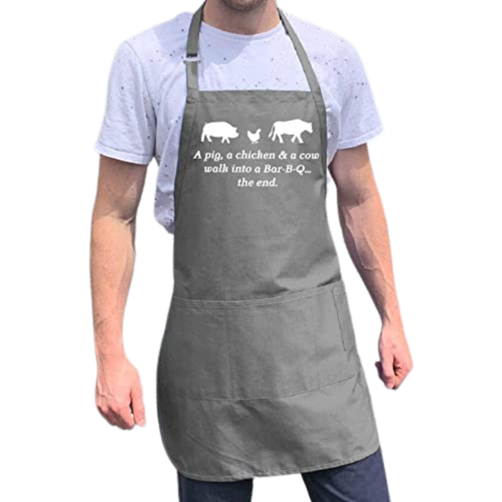 ApronMen, Funny Aprons For Men - A Pig, A Chicken, & A Cow Walk Into A ...